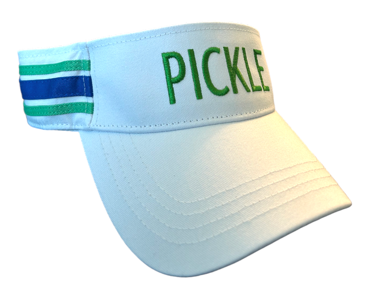 Shop pickleball visors in white & green- Runway Athletics