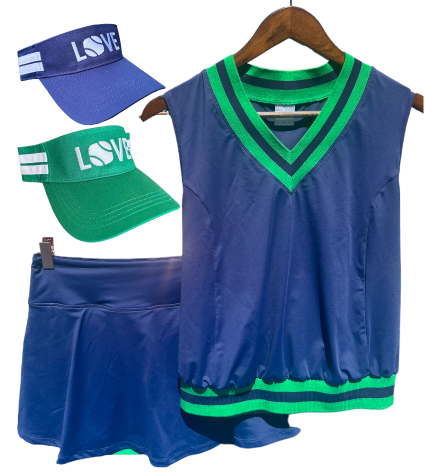 Tennis Team Outfit - Navy & Kelly
